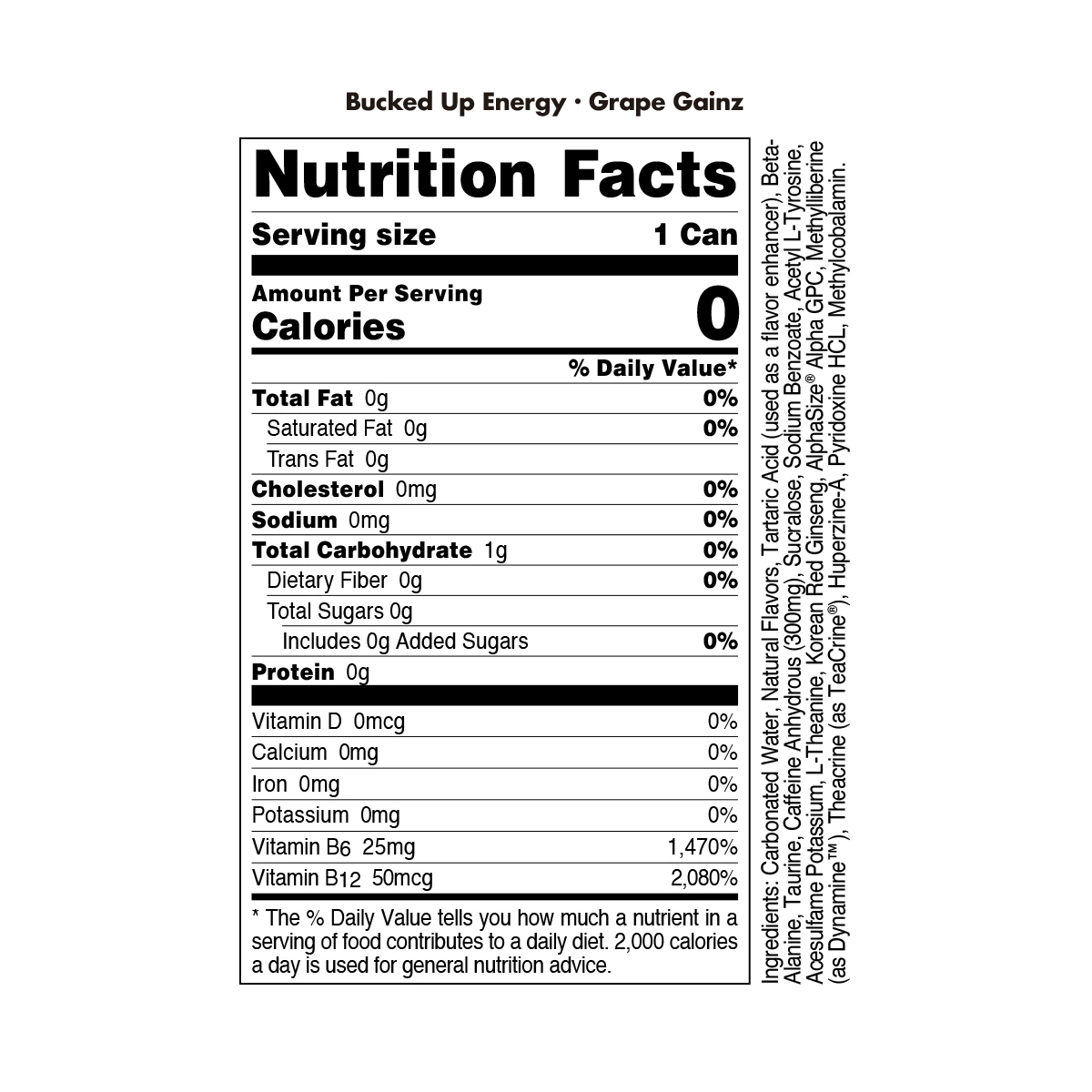 Bucked Up Energy (1 Case / 12 Cans) - Bucked Up